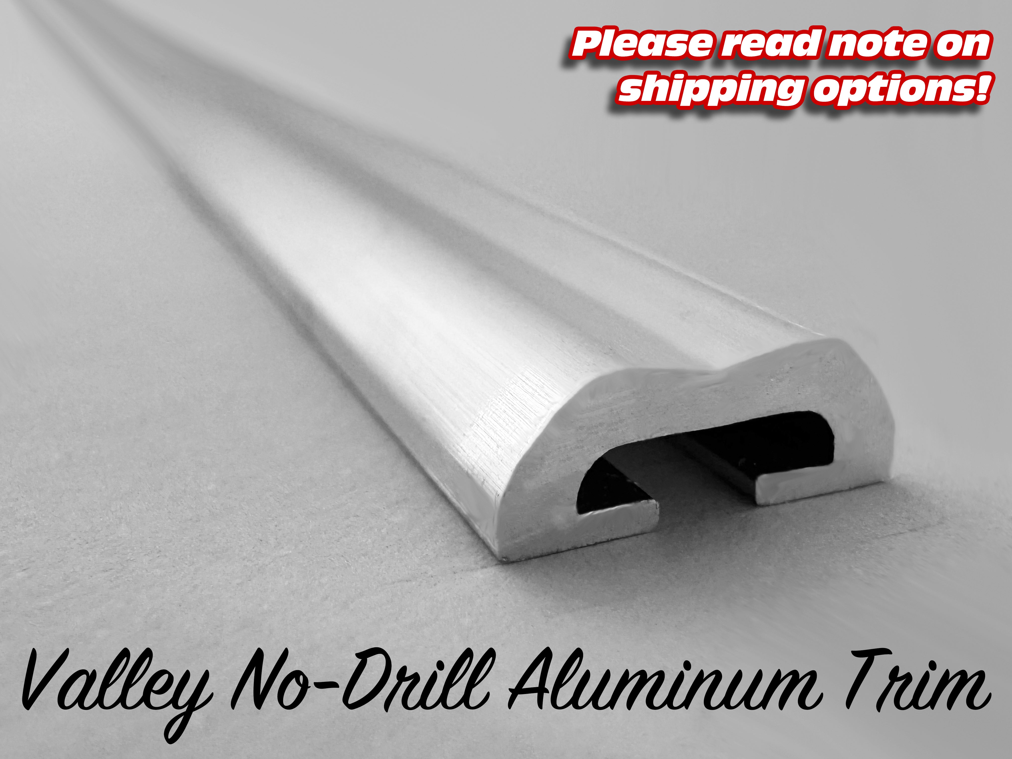 Valley No-Drill Aluminum Trim - 72" Strip – Krist Kustoms